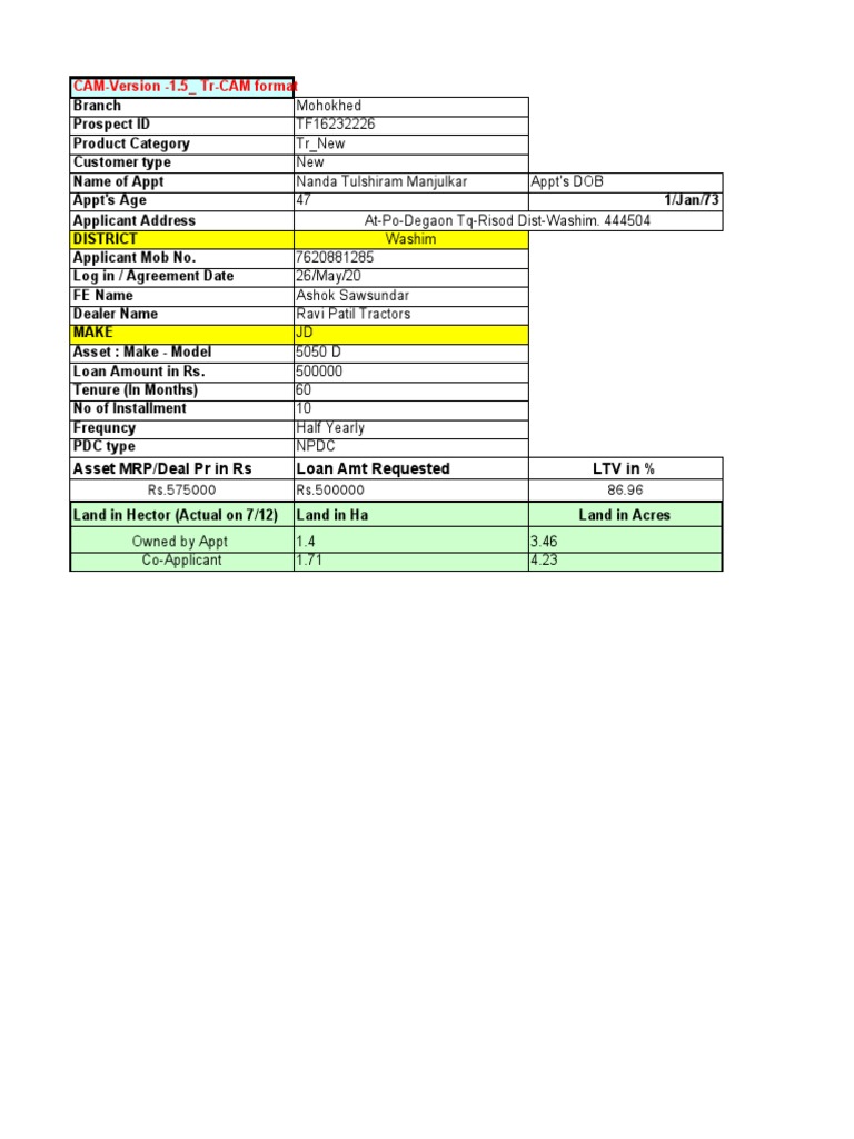 TVR Format - Nanda Tulashiram Manjulakar - TF4343672 | PDF ...