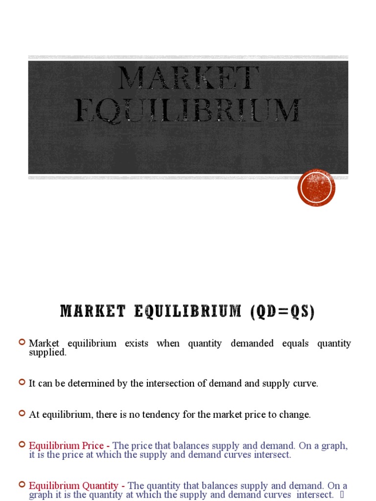 Chapter 3 - Market Equilibrium | PDF | Economic Equilibrium | Economic ...