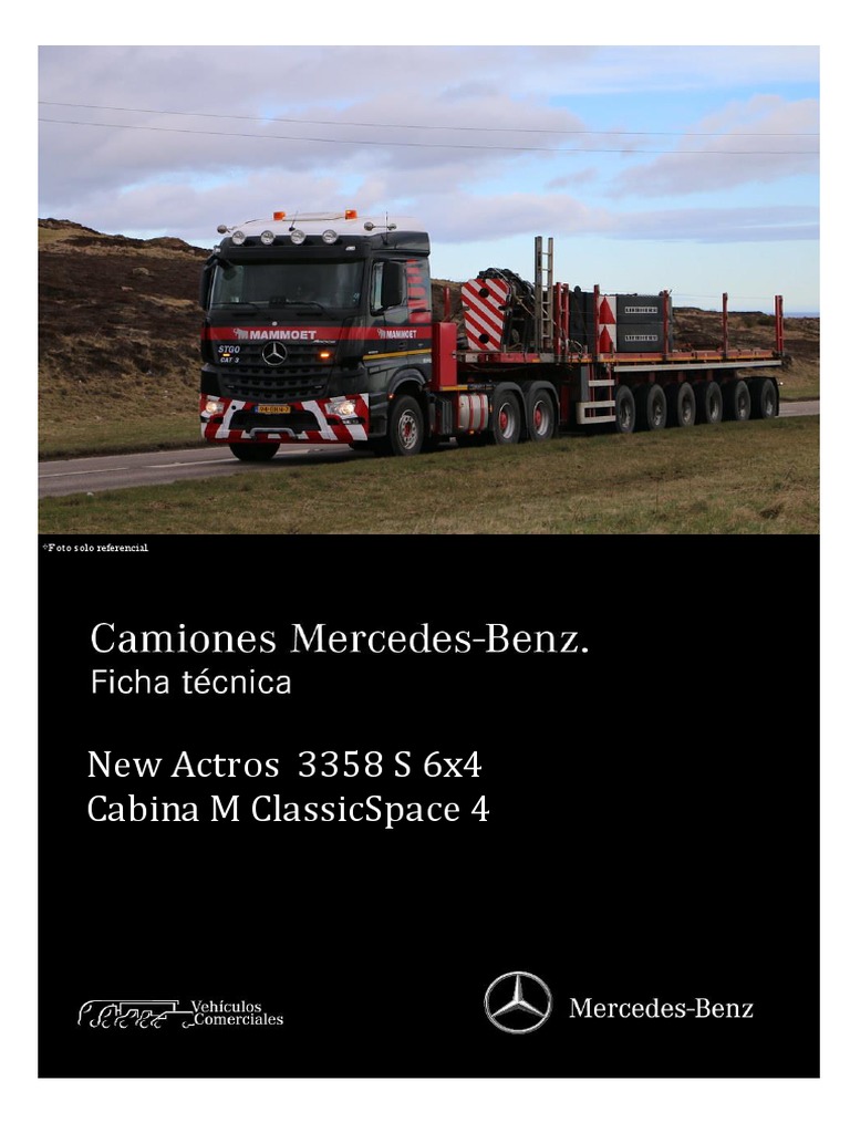 Ficha Técnica New Actros 3358S 6x4 | PDF | Transmisión (Mecánica) | Eje