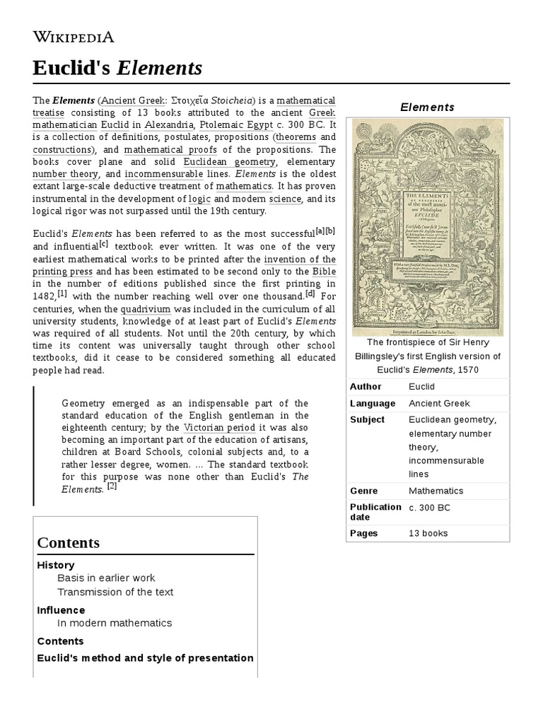 Euclid's Elements | PDF | Axiom | Euclidean Geometry