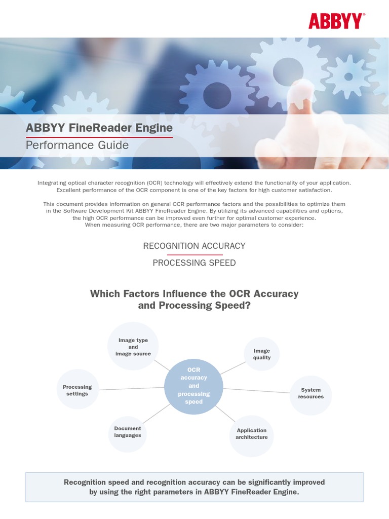 Abbyy Finereader Engine: Performance Guide | PDF | Optical Character ...
