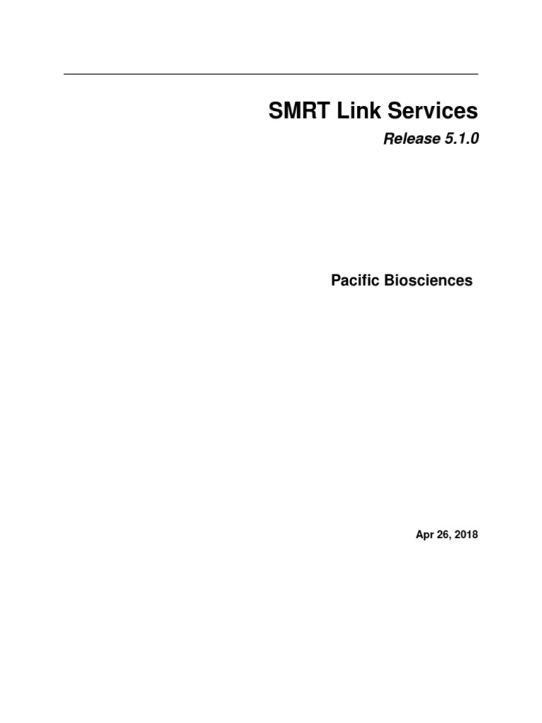 SMRT Link Services: Release 5.1.0 | PDF | Json | Command Line Interface