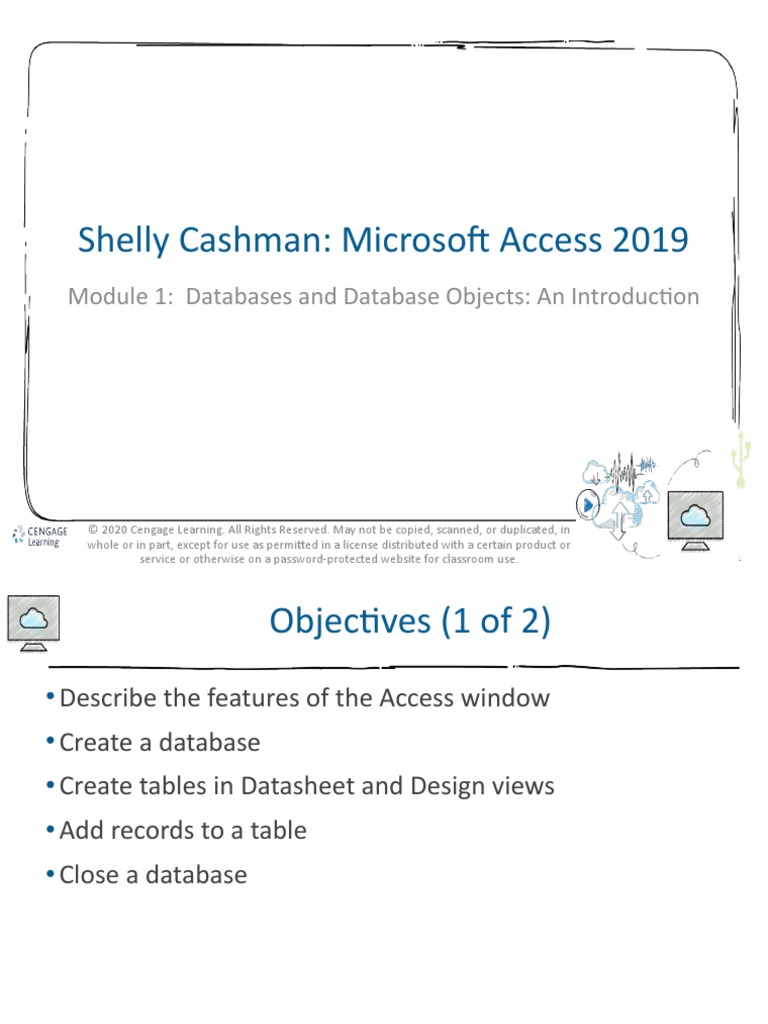 Shelly Cashman: Microsoft Access 2019: Module 1: Databases and Database ...