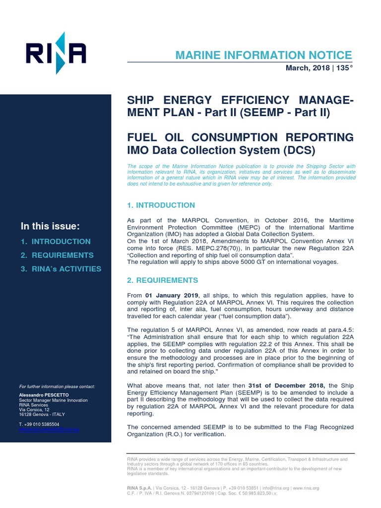 Ship Energy Efficiency Manage-Ment Plan - Part Ii (Seemp - Part Ii ...