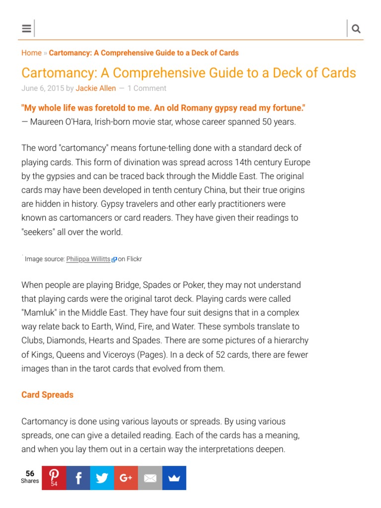 Cartomancy: A Guide to Card Reading | PDF | Playing Cards | Gaming Devices