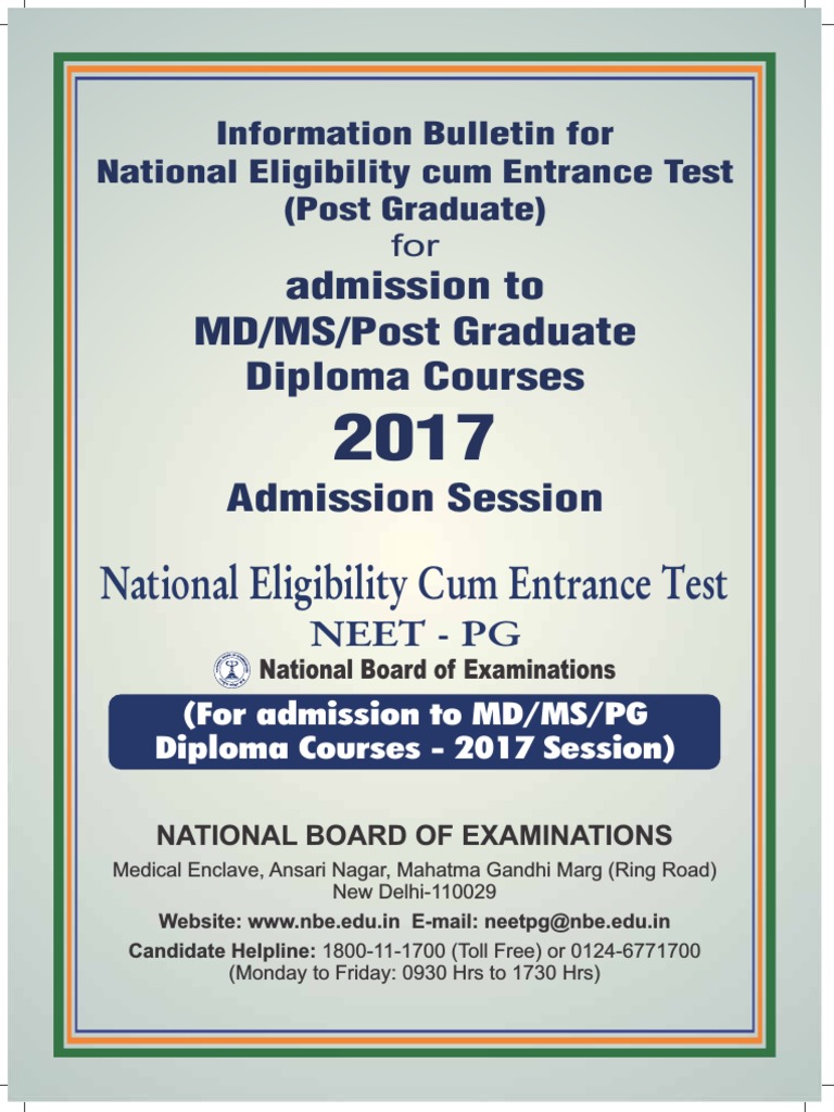 Neet PG Brochure | PDF | Doctor Of Medicine | University And College ...