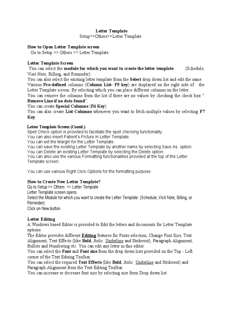 Letter Template Screen (Contd.) | PDF | Page Layout | Fax