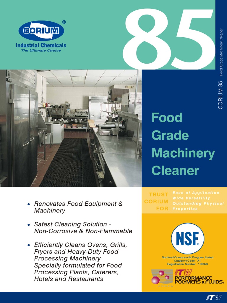 Food Grade Machinery Cleaner: Trust Corium FOR | PDF | Barbecue Grill ...