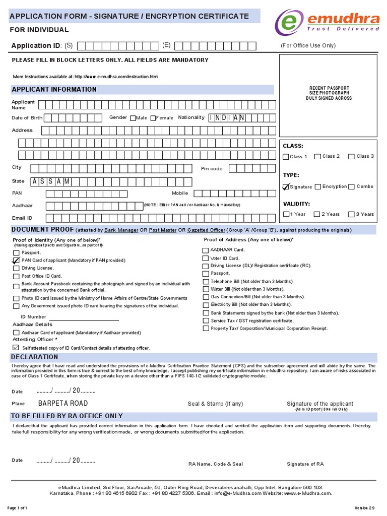 Digital Signature Certificate | PDF | Identity Document | Authentication