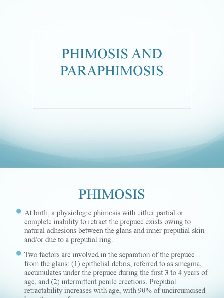 Fimosis Parafimosis | PDF | Male Mammals | Animal Reproductive System