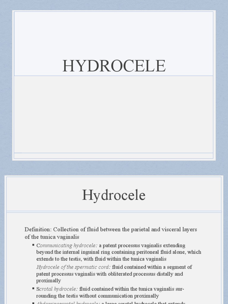 Hidrokel Testis | PDF | Medical Specialties | Clinical Medicine