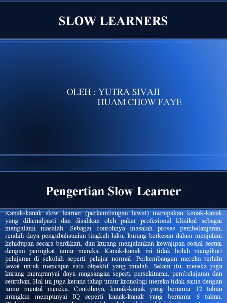 Slow Learners | PDF