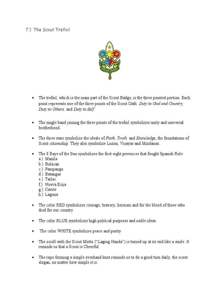 Scout Sign and Trefoil | PDF