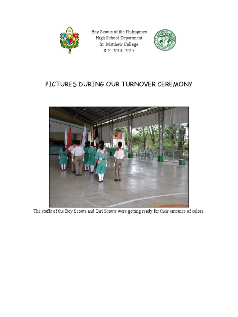 Pictures During Our Turnover Ceremony | PDF