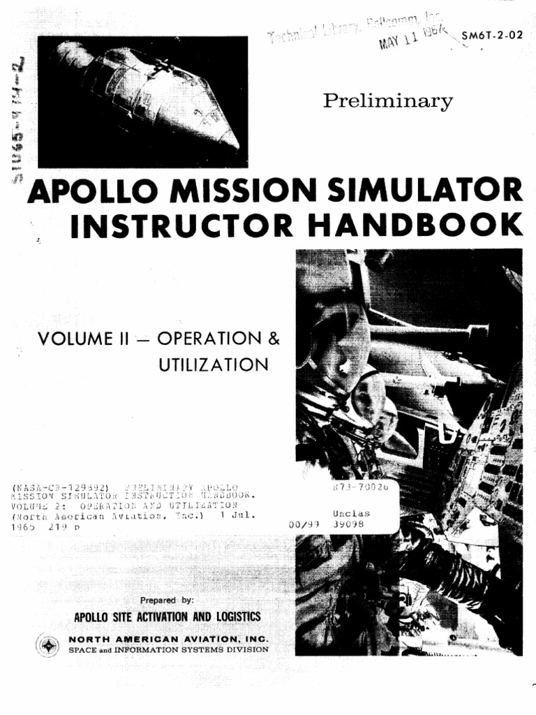 Apollo Mission Simulator Instructor Handbook VOLUME II Operation and ...
