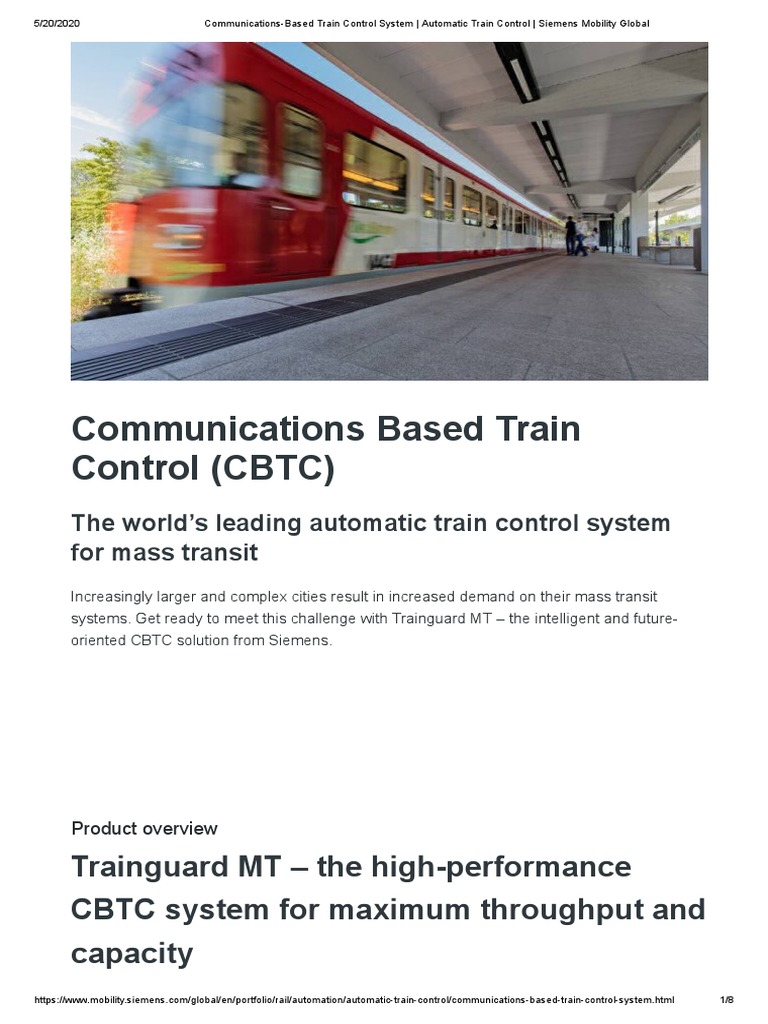 CBTC Global PDF | Download Free PDF | Train | Transport