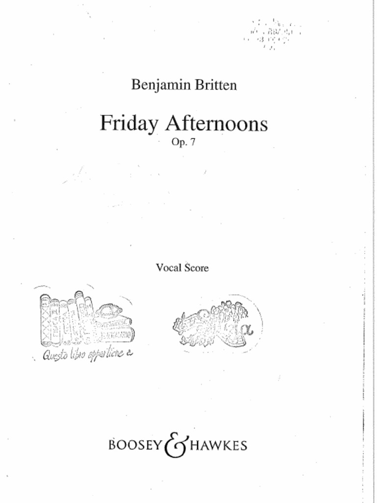 Friday Afternoon - BRITTEN | PDF