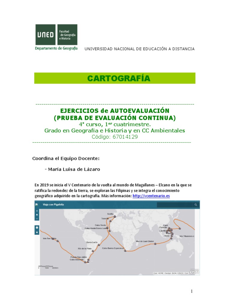 PEC_Cartografía_2018_2019 | PDF | Cartografía | Mapa