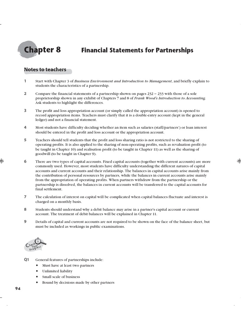 08 Financial Statements For Partnerships | PDF | Expense | Debits And ...
