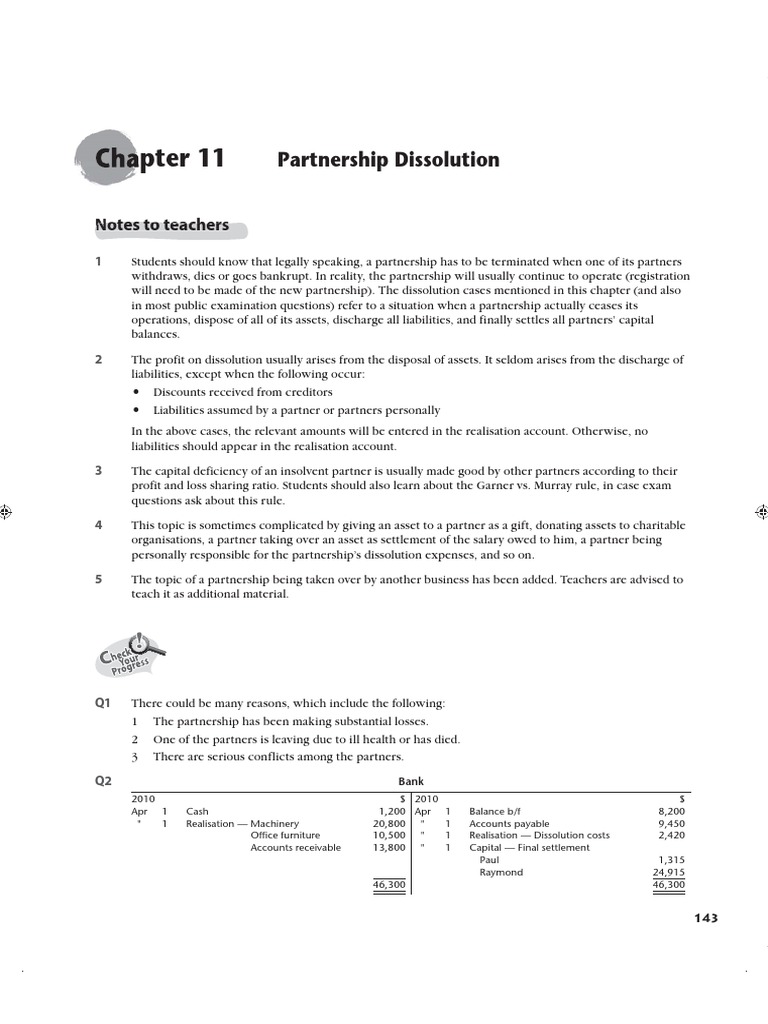 Partnership Dissolution Explained | PDF | Bankruptcy | Partnership