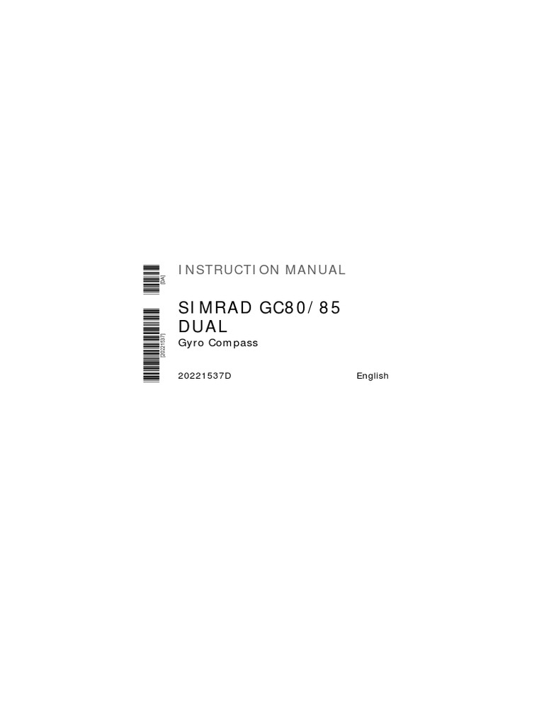 GC80 - 85 Dual Instrucion Manual PDF | PDF | Compass | Gyroscope