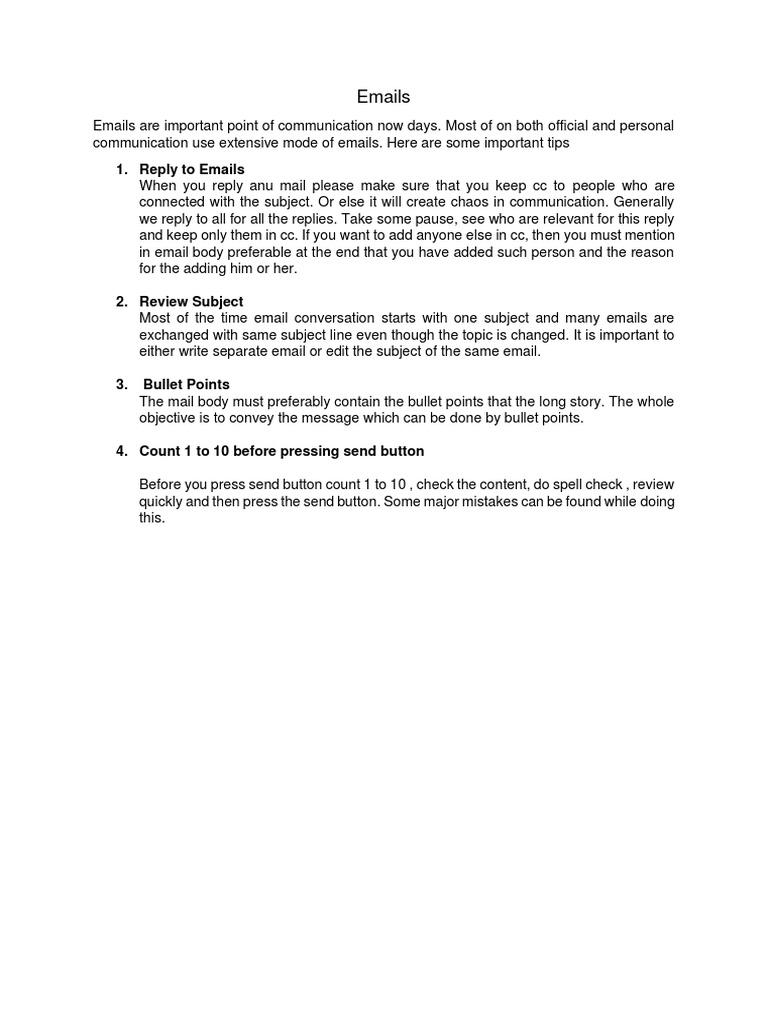 Essential Email Communication Tips | PDF | Career & Growth
