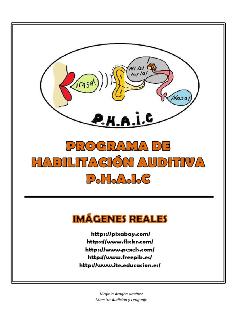 Programa Habilitacion Auditiva PHAIC Imagenes Reales | PDF ...