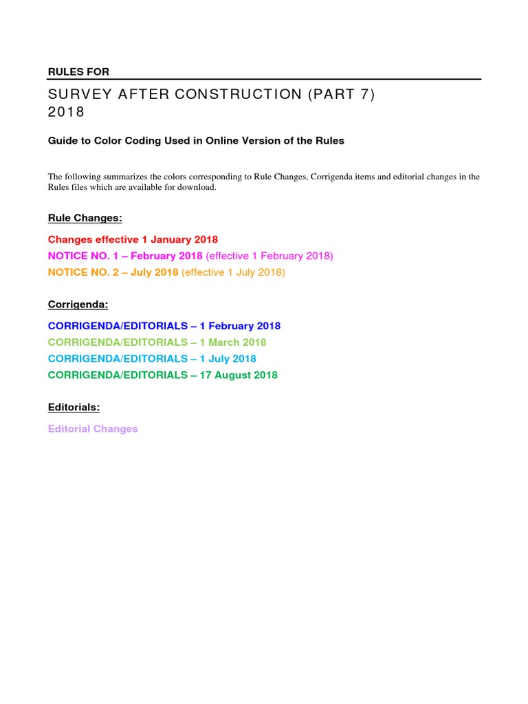 Survey Rules Color Coding Guide | PDF | Business | Computers