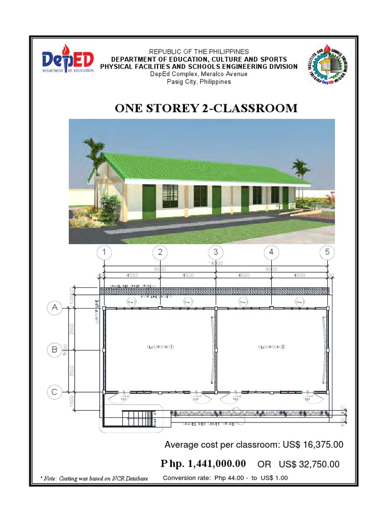 DepEd One Storey School Plans & Costs | PDF | Metro Manila | Government ...