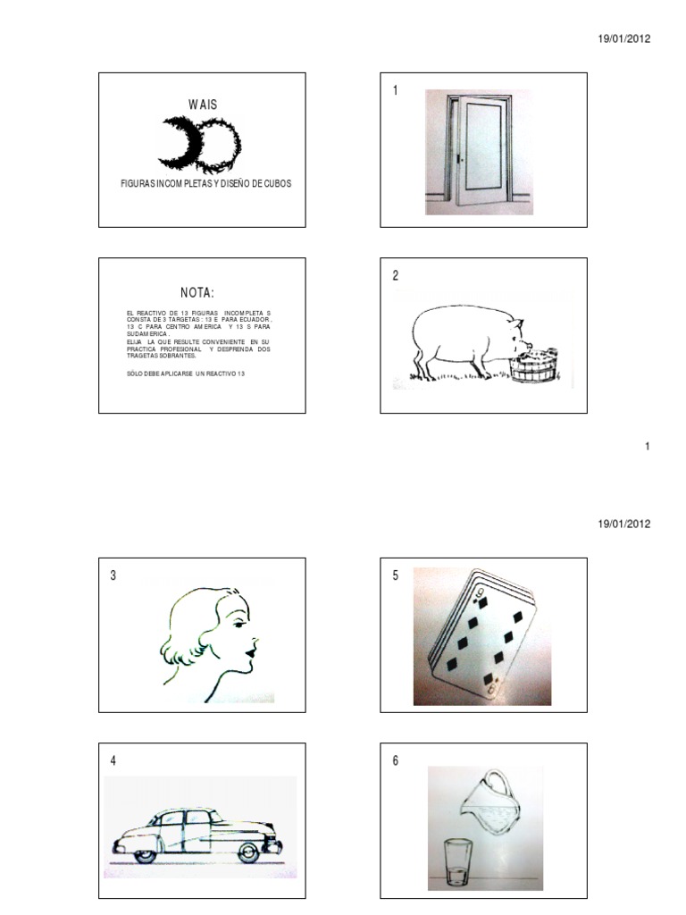 Wais Figuras Inconm y Cubos Blanco PDF | PDF