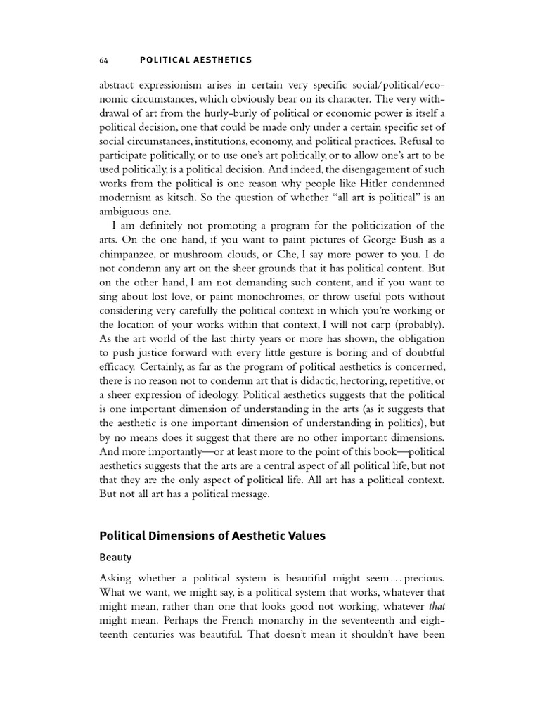 Political Aesthetics by Crispin Sartwell - Dewey | PDF | John Dewey ...