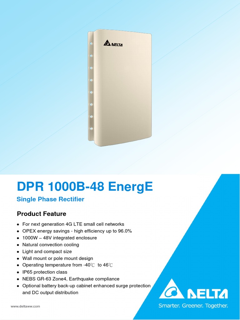 DPR 1000B-48 Energe: Single Phase Rectifier | PDF | Mains Electricity ...