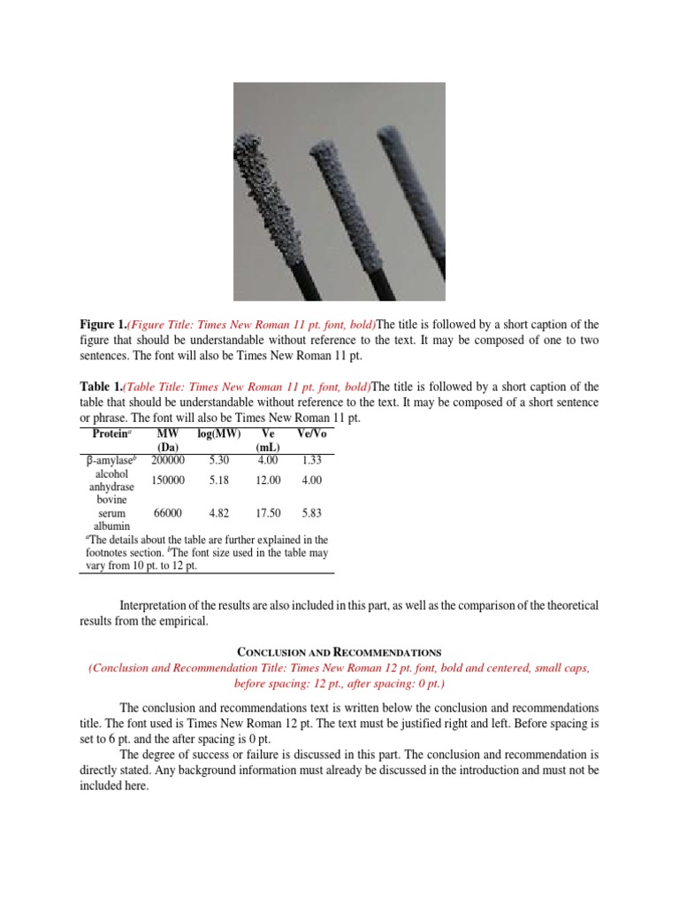 Figures Tables Conclusion Font Styles | PDF
