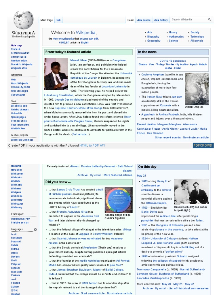 Welcome To ,: Wikipedia | Download Free PDF | Wikipedia | Internet