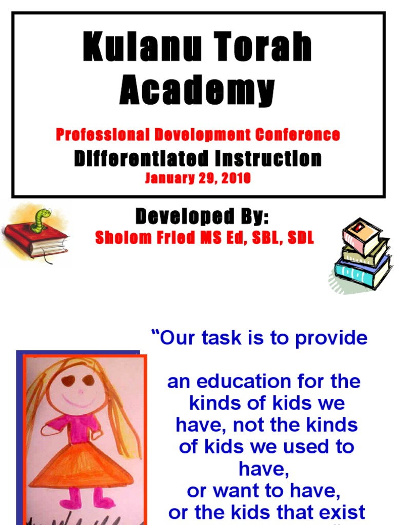 Kulanu Torah Academy: Differentiated Instruction Developed by | PDF ...