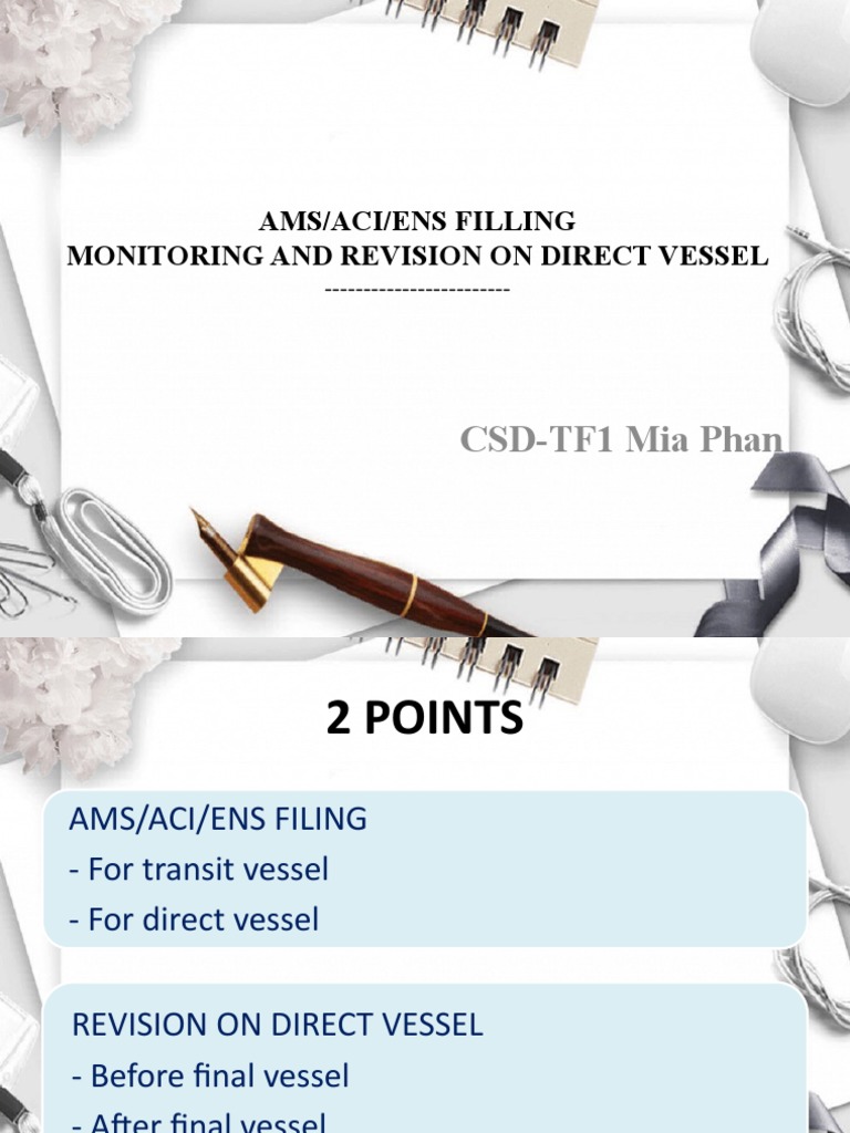 AMS/ACI/ENS Filing Guidelines | PDF | Transport | Business