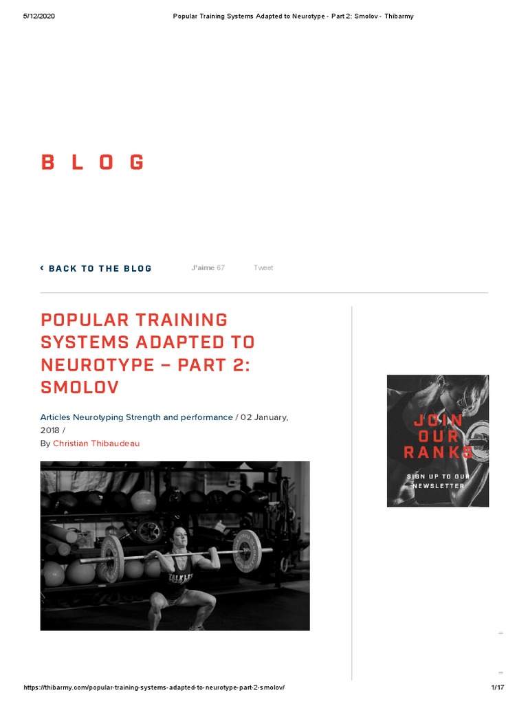 Smolov Training for Neurotype Adaptation | PDF | Muscle Hypertrophy ...