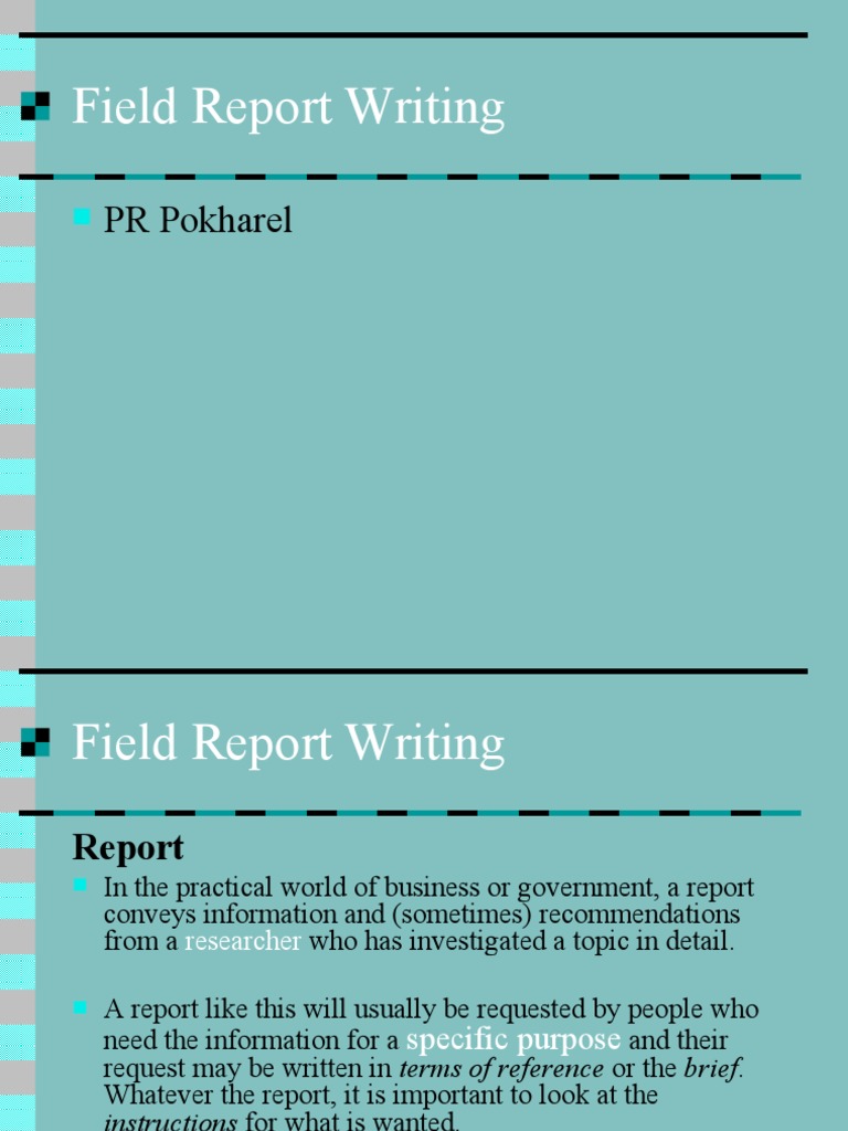 Field Report Writing: PR Pokharel | PDF | Information | Cognition