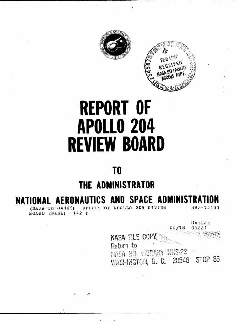 Report of Apollo 201 Review Board | PDF | Apollo Program | Apollo ...