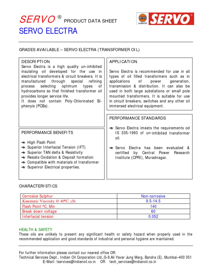 SERVO Electra PDF | PDF | Transformer | Electrical Substation