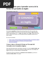 Uso y reglas del gerundio en inglés | PDF | Lingüística | Semántica
