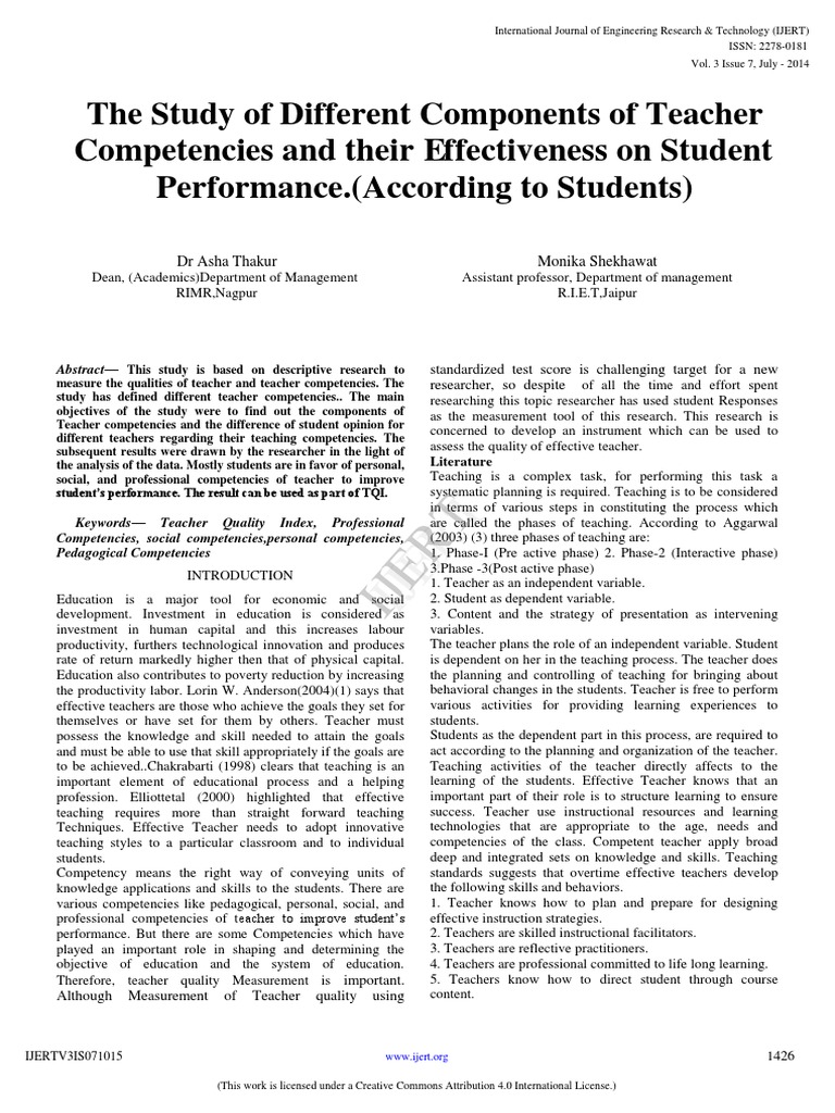 Teaching Competencies | PDF | Teachers | Competence (Human Resources)