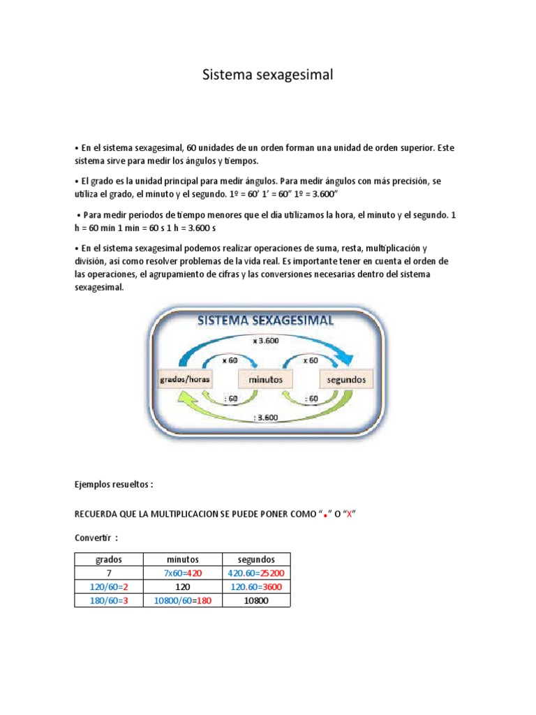 Sistema Sexagesimal | PDF