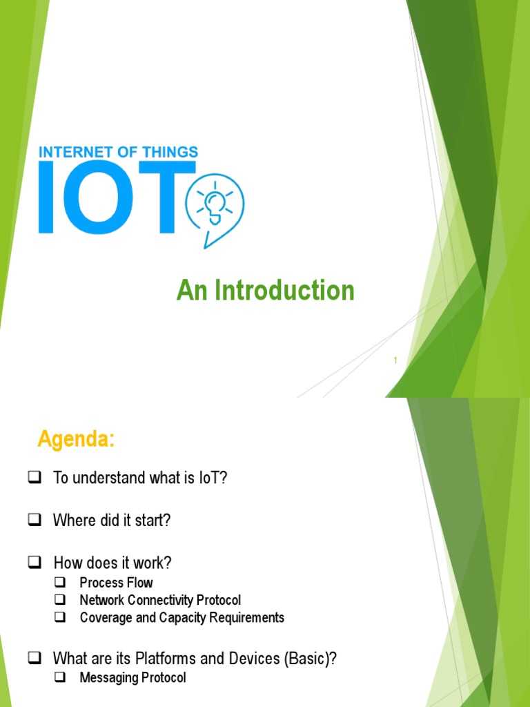 Introduction To IoT | PDF | Internet Of Things | Representational State Transfer