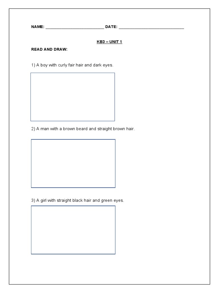 Character Descriptions for Drawing | PDF