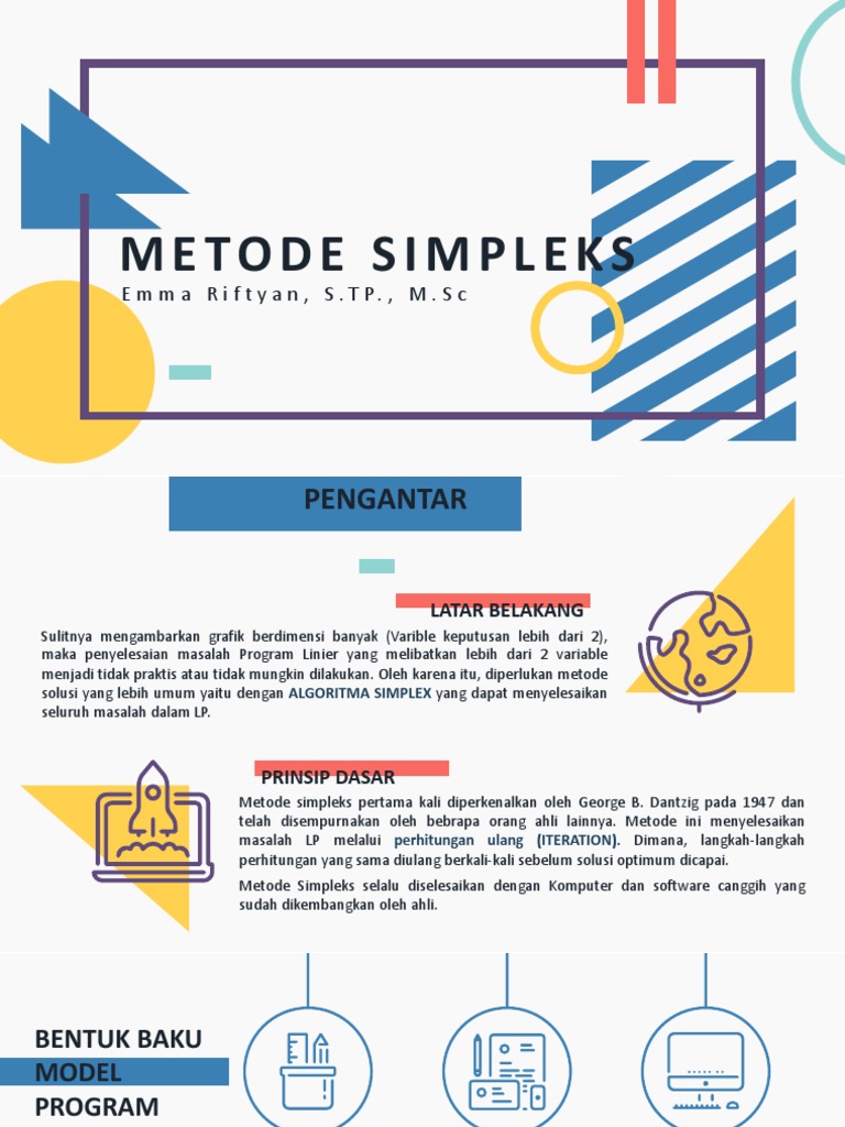 Metode Simpleks | PDF | Metode & Bahan Ajar