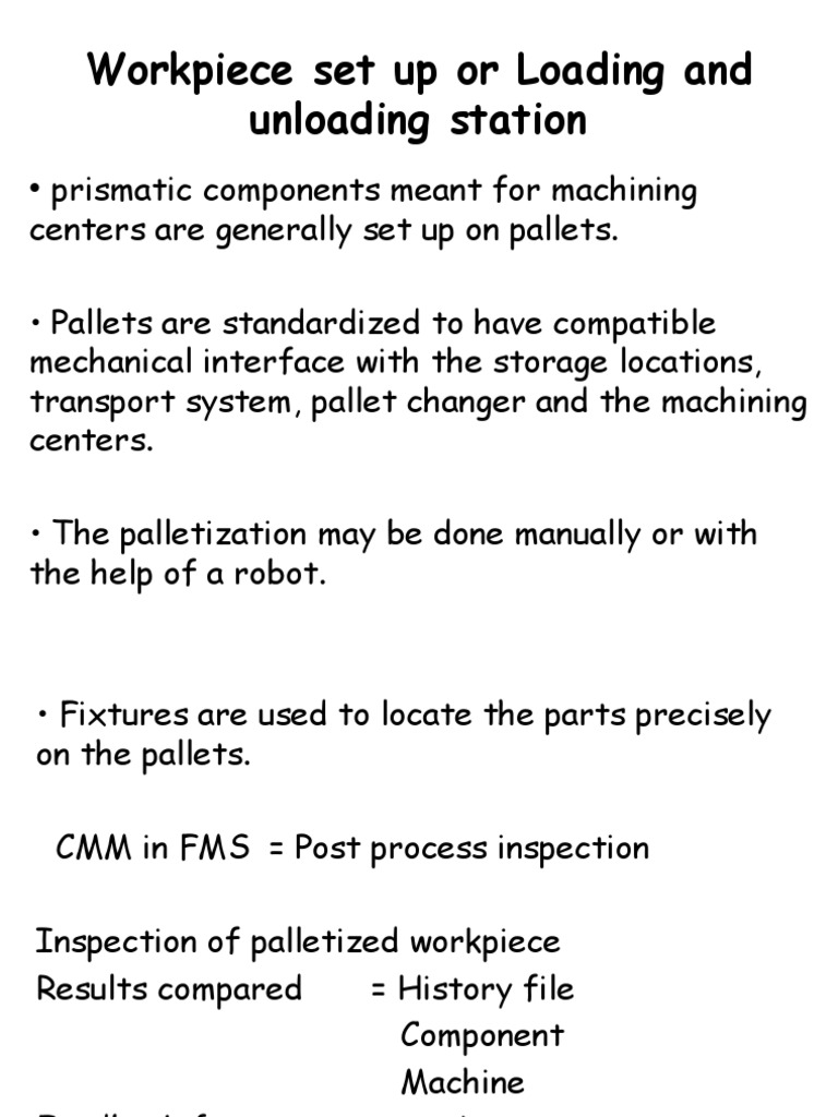 Workpiece set up station | PDF | Pallet | Machining