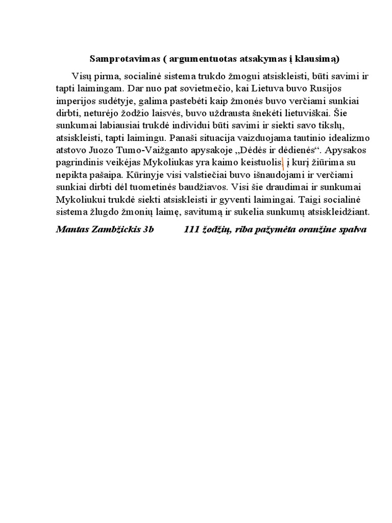 Samprotavimas. Kaip Socialinis Statusas Trukdo Tapti Laimingu... | PDF