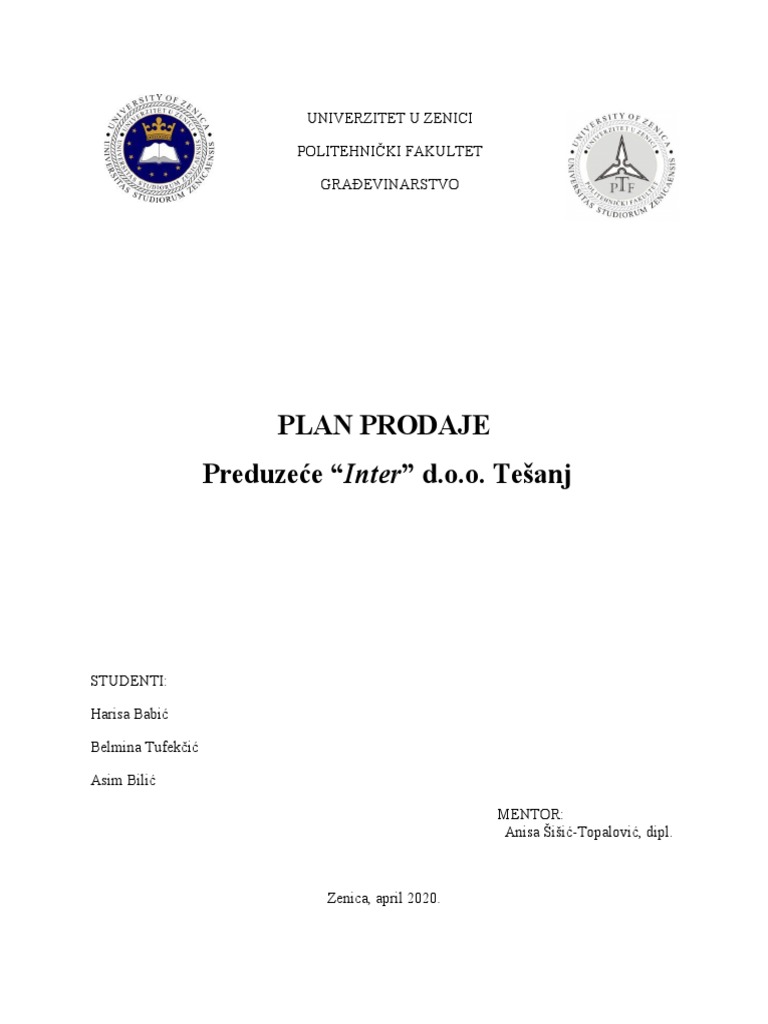 Plan Prodaje | PDF