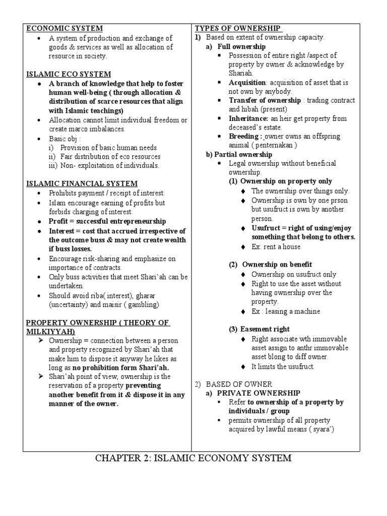 Ia Notes | PDF | Lease | Islamic Banking And Finance